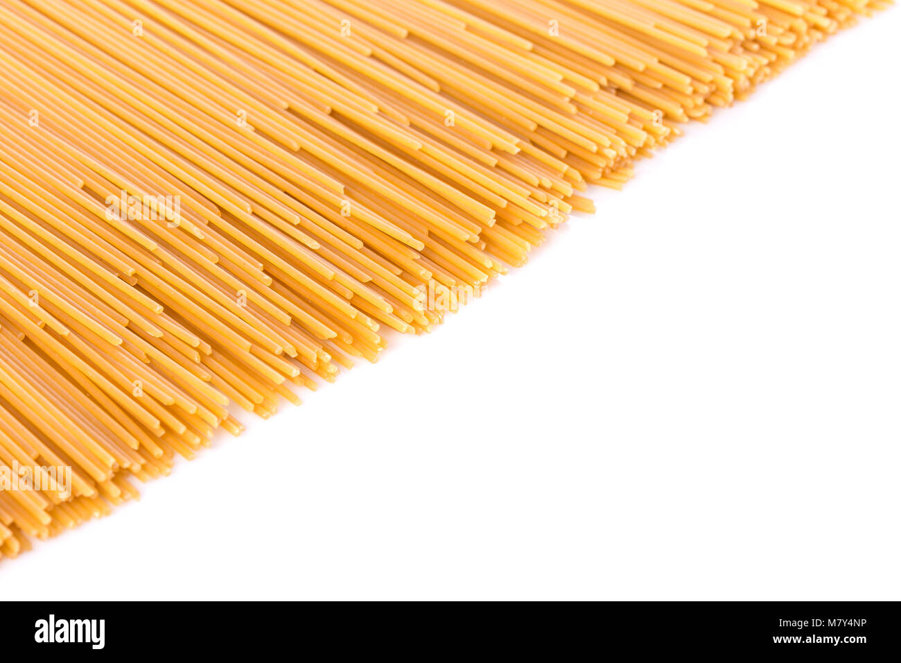 Yellow long spaghetti, Raw spaghetti. Studio shot isolated on white ...