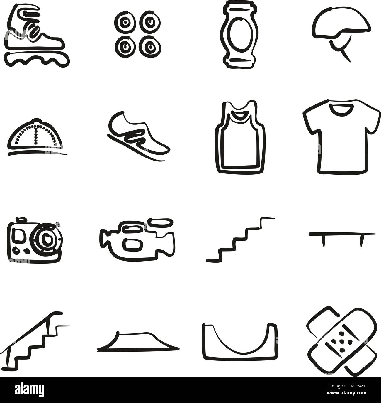 Inline Icons Freehand Stock Vector Image & Art - Alamy