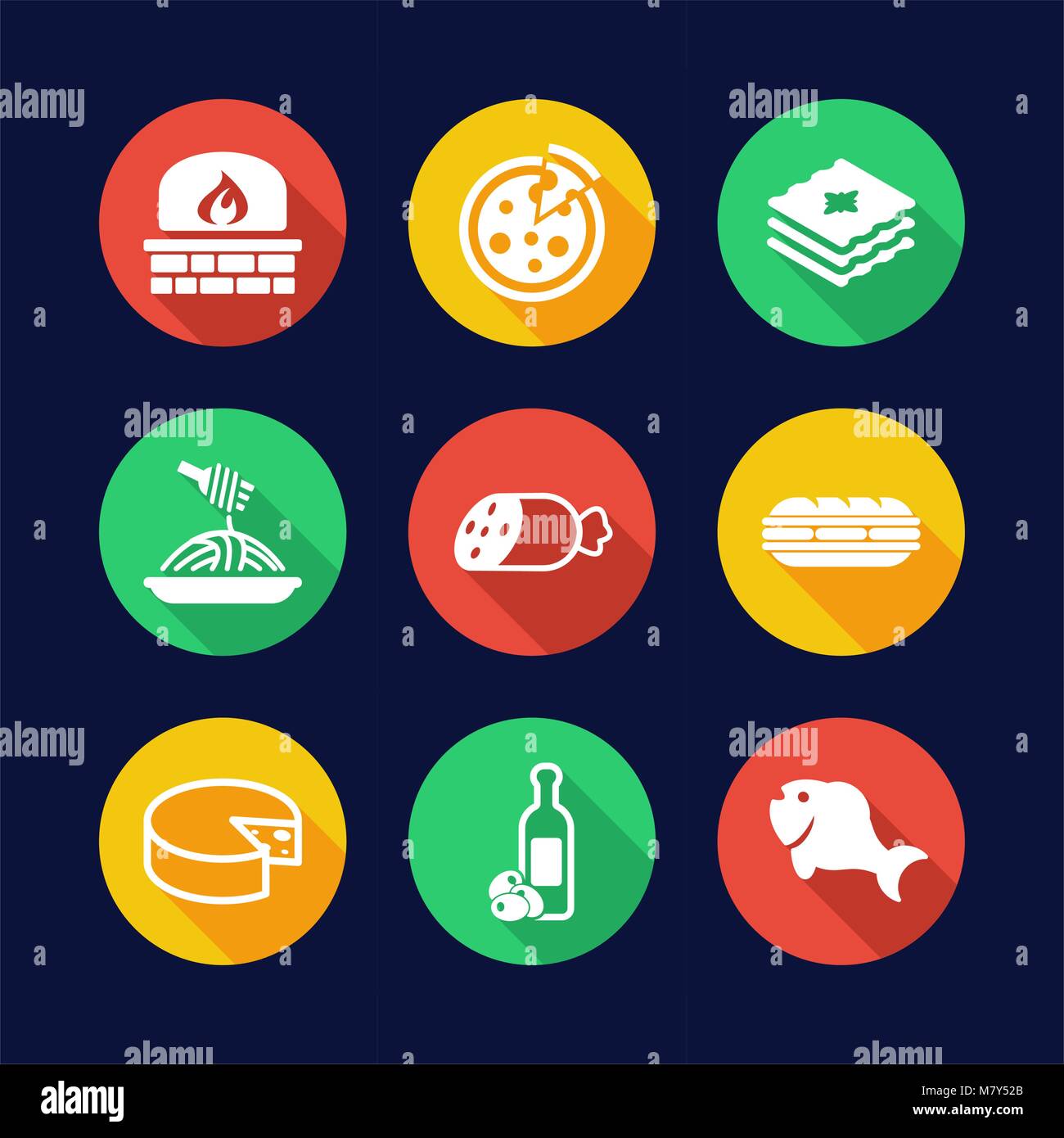 Continental food circle Stock Vector Images - Alamy