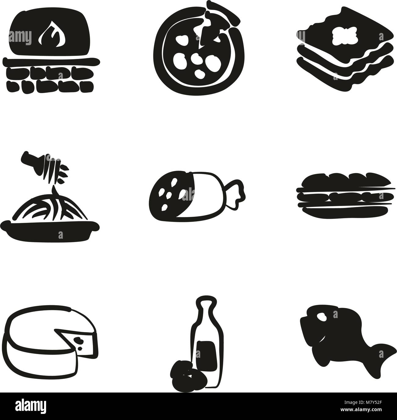 Italian sausage pasta Stock Vector Images - Alamy