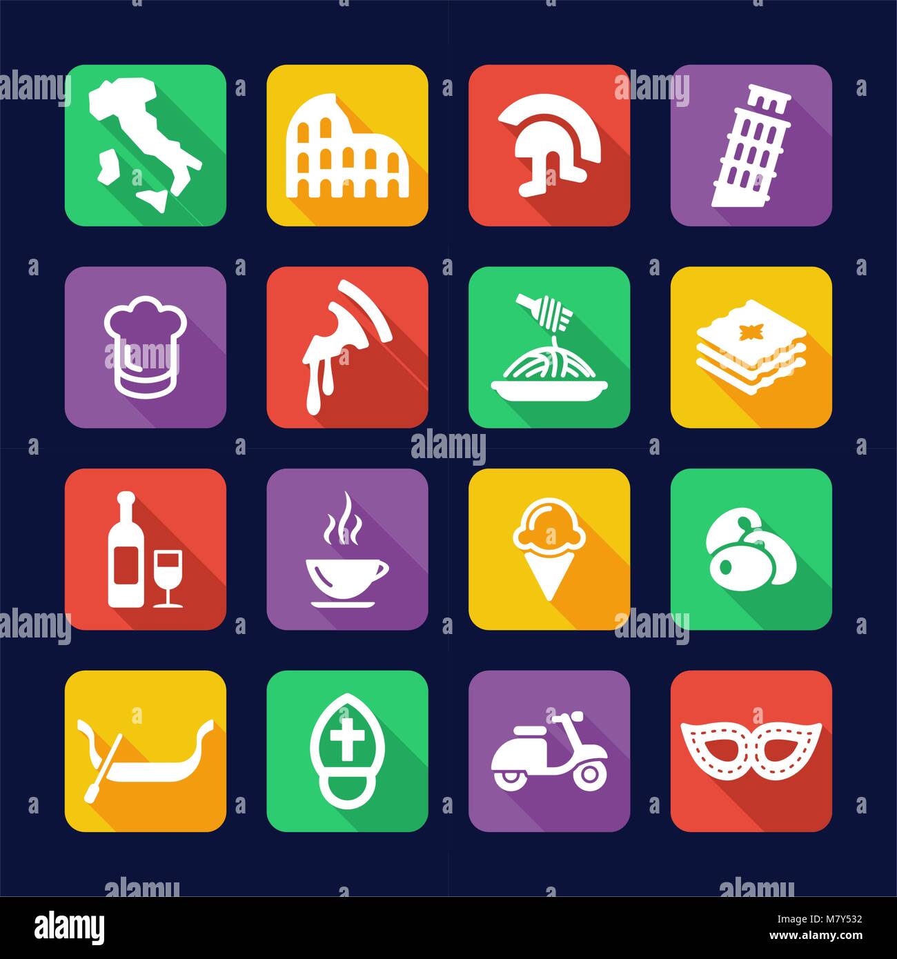 Italy concept line icons Stock Vector Images - Alamy