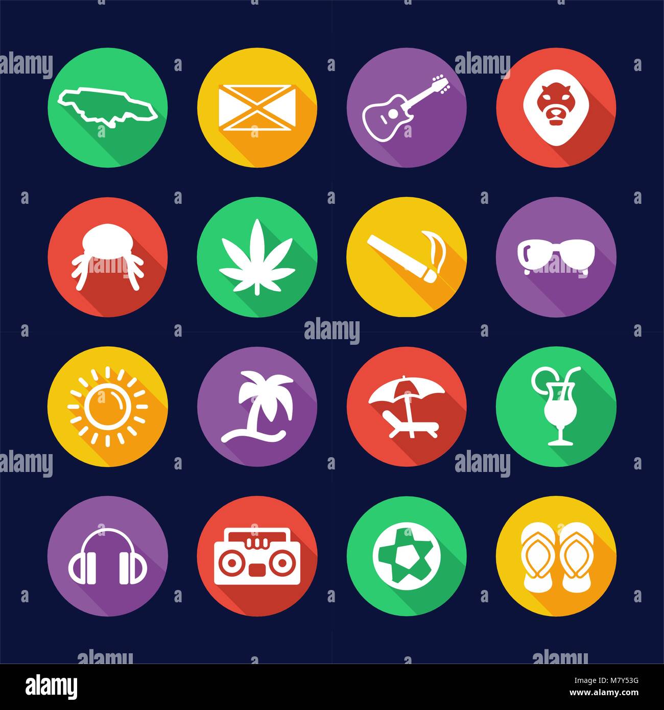 Jamaica country culture icons hi-res stock photography and images - Alamy