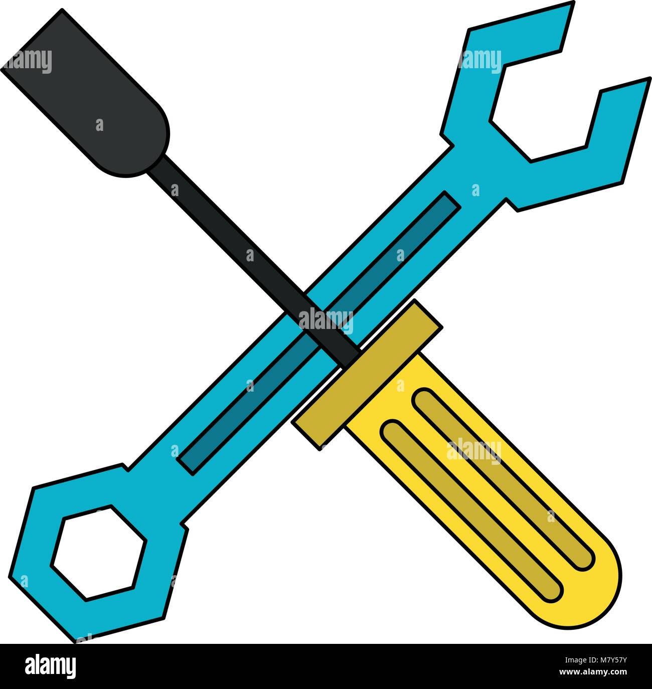 tools crossed symbol vector illustration graphic design Stock Vector ...