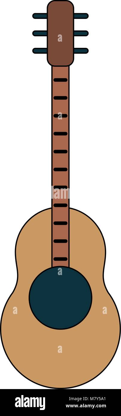 Acoustic guitar cartoon vector illustration graphic design Stock Vector ...
