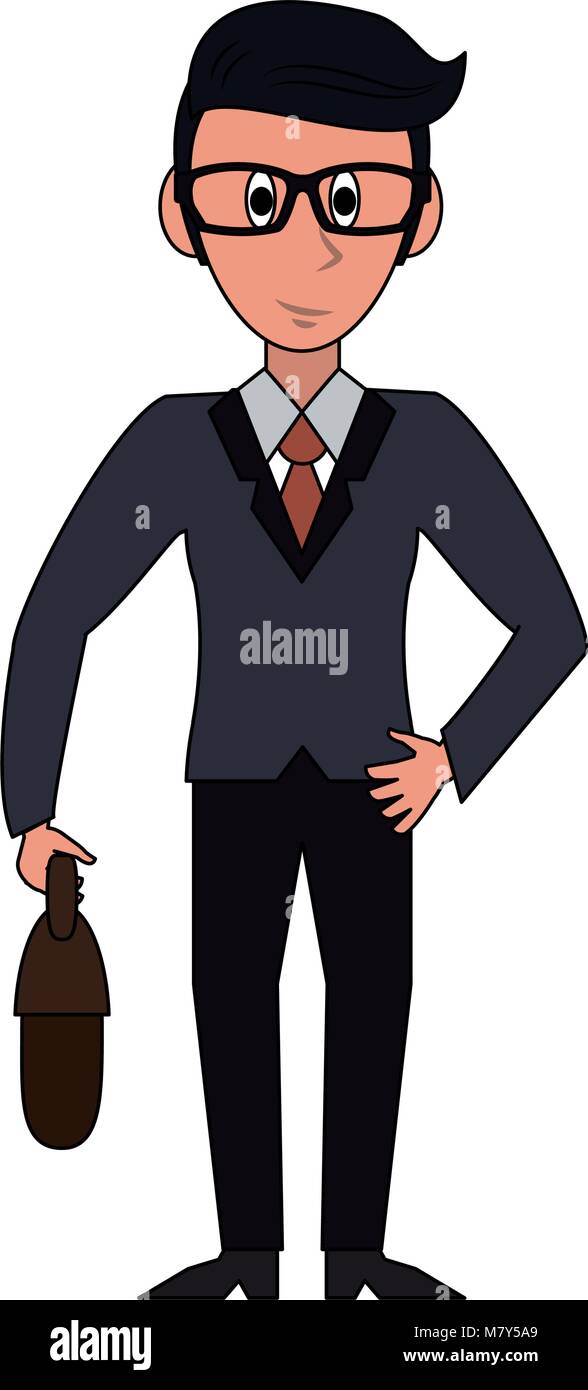 Businessman with suit cartoon vector illustration graphic design Stock ...