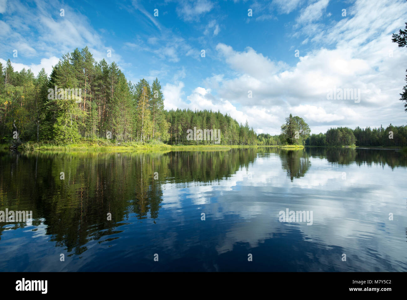 Beautiful landscape of lake Stock Photo - Alamy