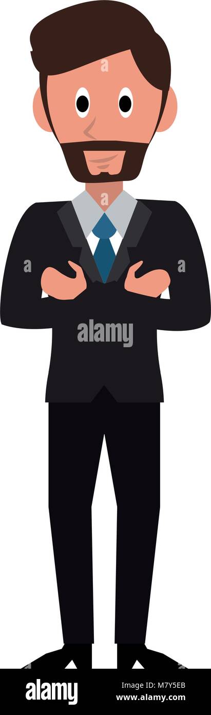 Businessman with suit cartoon vector illustration graphic design Stock ...