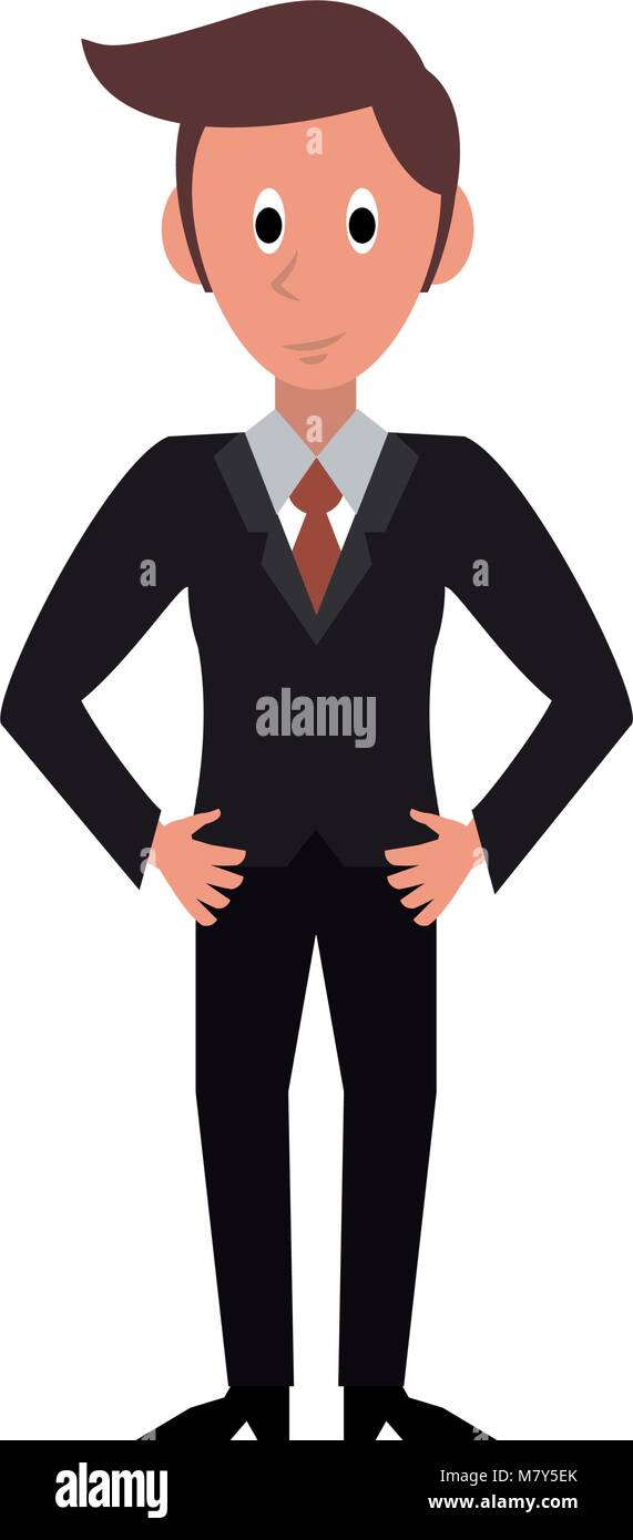 Businessman with suit cartoon vector illustration graphic design Stock ...