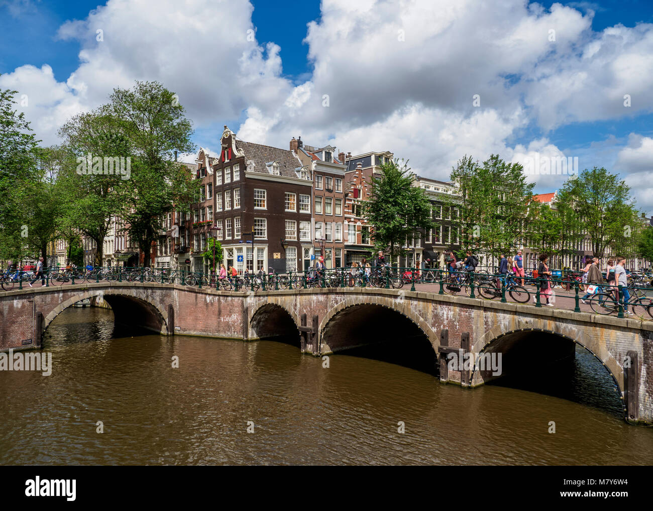 Keizersgracht and Leliegrach Canals and Bridges, Amsterdam, North ...