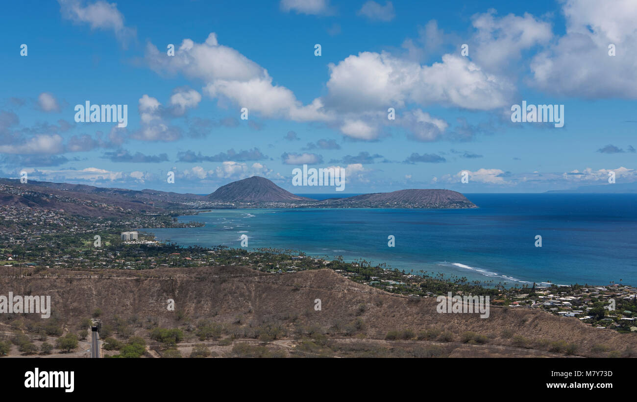 Elevated views from Diamond Head, a dormant volcano crater State ...