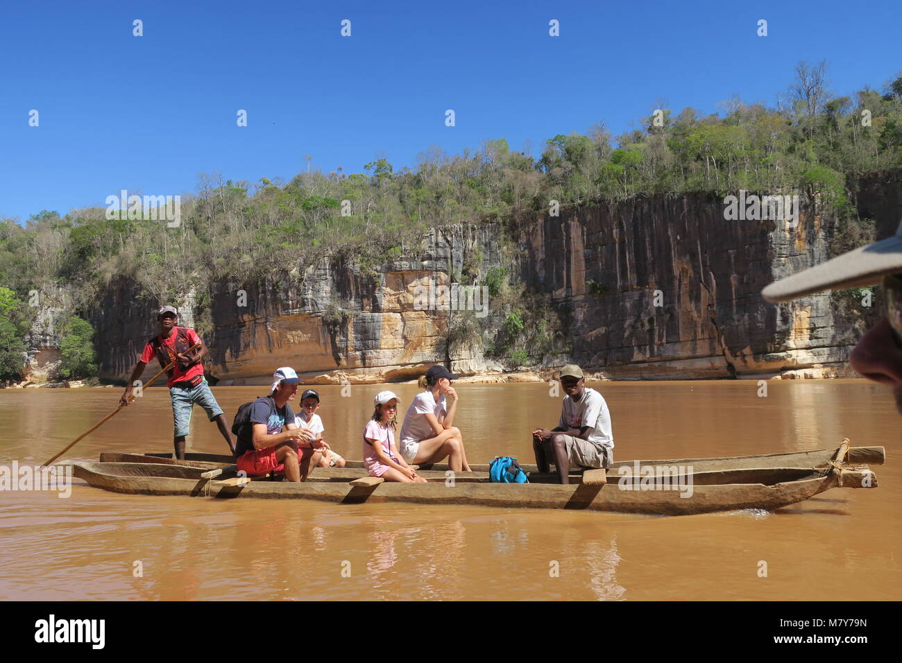 Pirogue, dugout, canoe on Manambolo river, Madagascar Stock Photo - Alamy