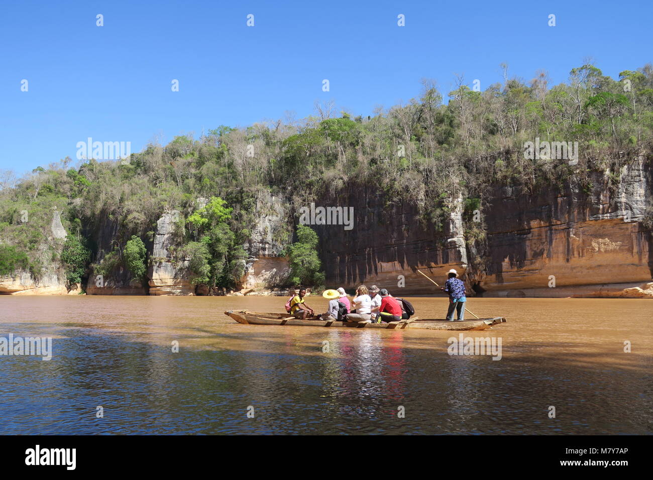 Pirogue, dugout, canoe on Manambolo river, Madagascar Stock Photo - Alamy