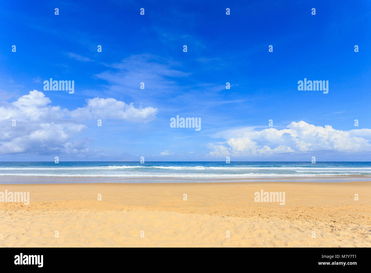Good weather day at tropical beach, Karon beach in phuket island ...