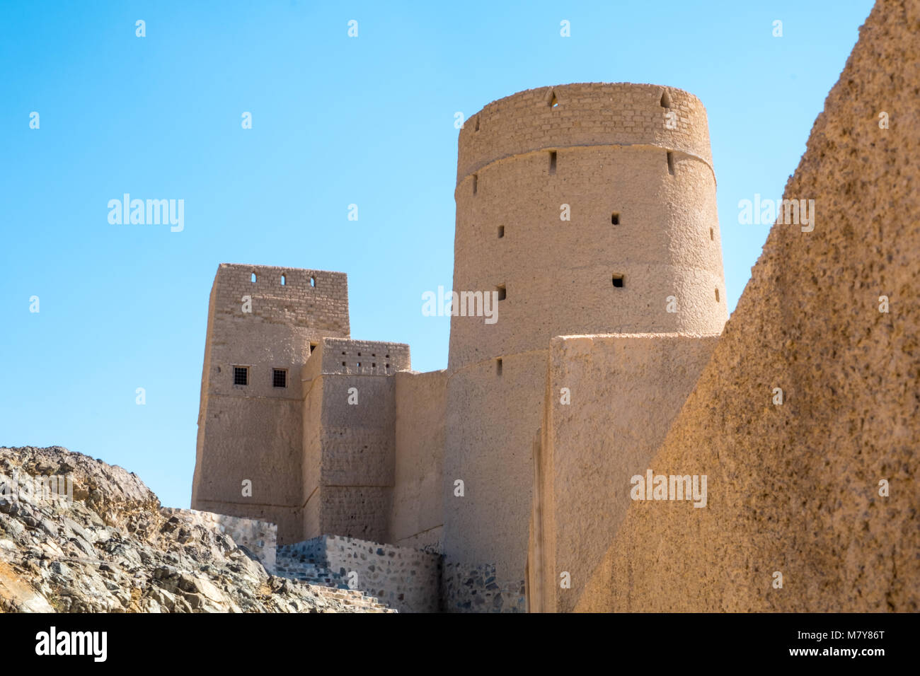 Bahla Fort near Nizwa - Sultanate of Oman. Unesco World Heritage site ...