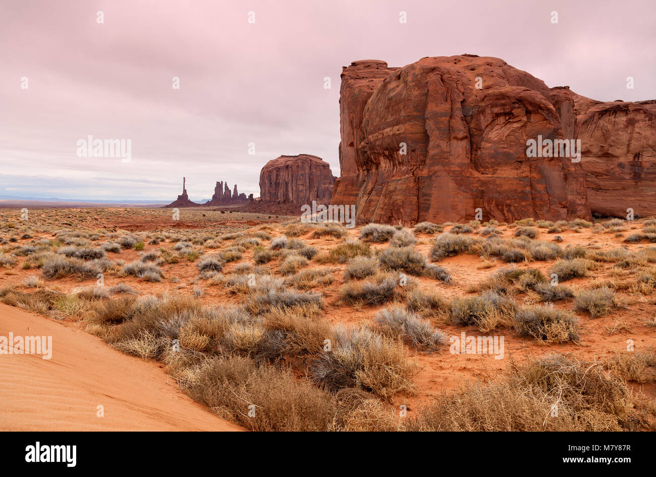 Scenic Monument Valley Landscape on the Arizona Utah Border Stock Photo ...