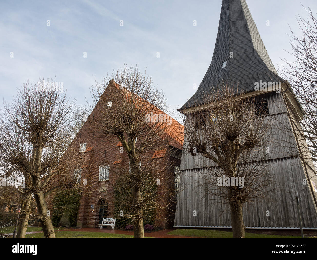 The small City of jork in germany Stock Photo - Alamy