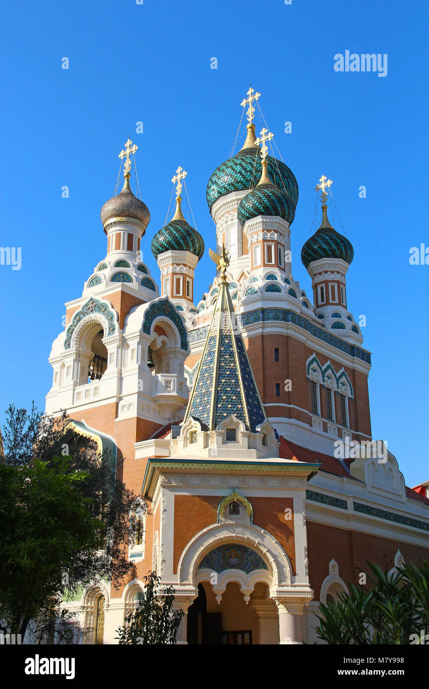 St. Nicholas Russian Orthodox Cathedral, Nice, France Stock Photo - Alamy
