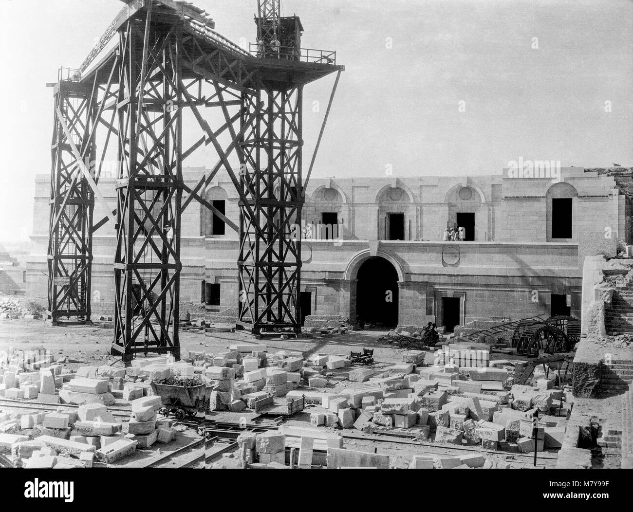 The construction of Rashtrapati Bhavan photo taken by A. G. Shoosmith ...