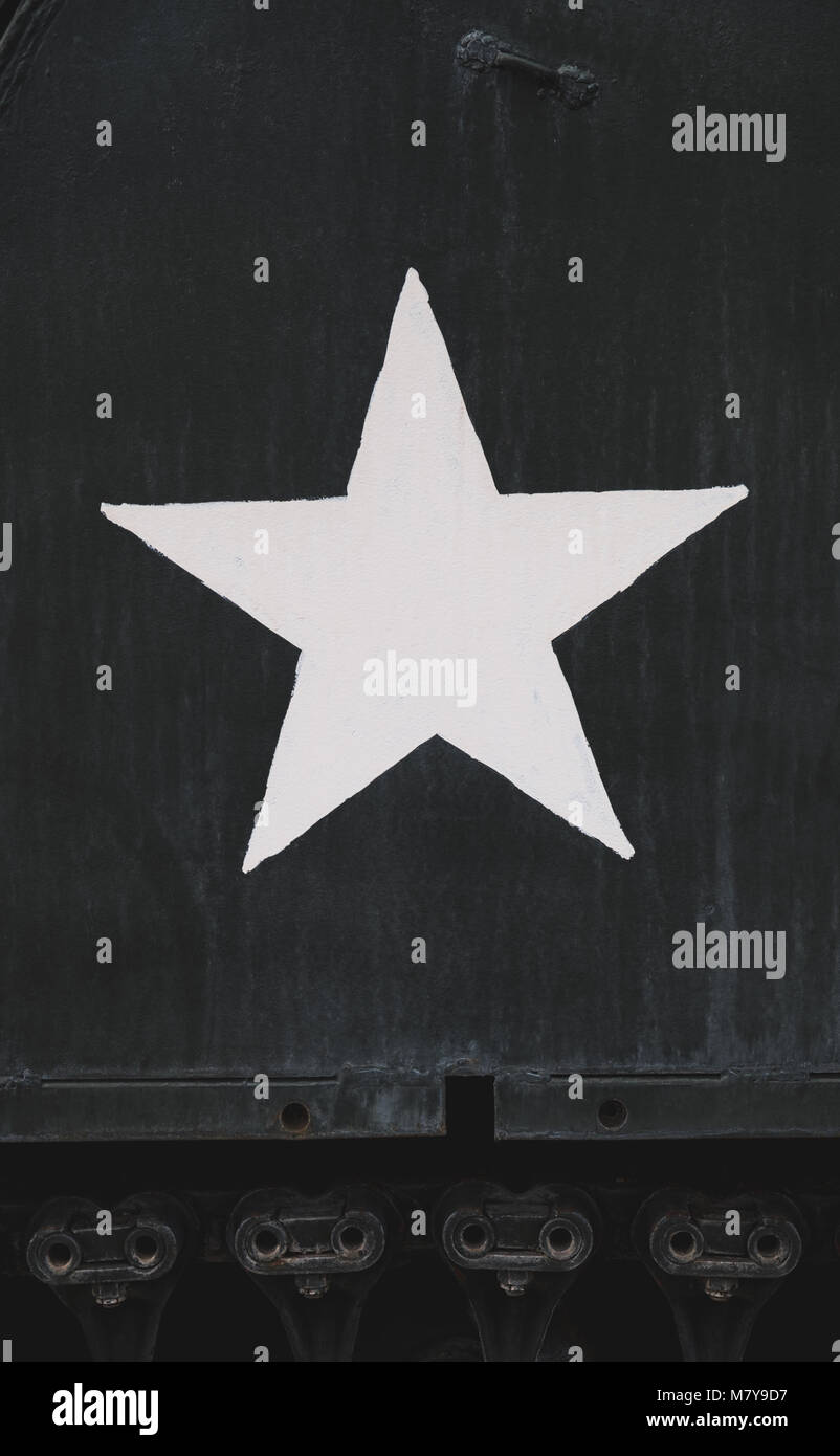Side of Old WW2 Tank Stock Photo - Alamy