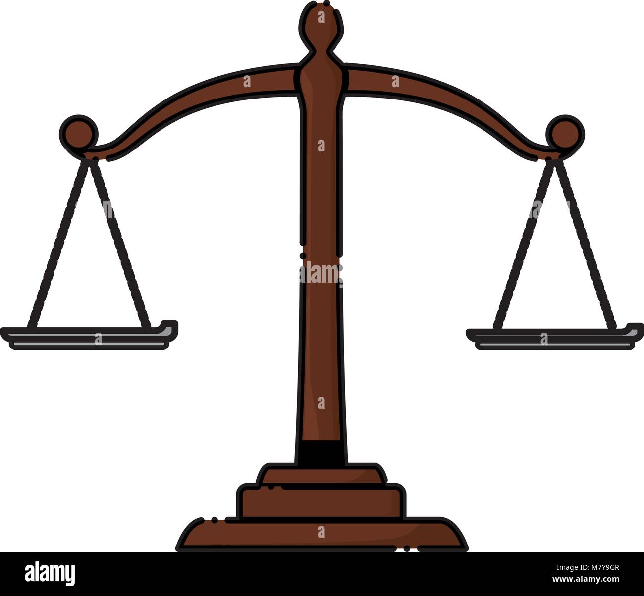 law scale icon over white background, vector illustration Stock Vector ...