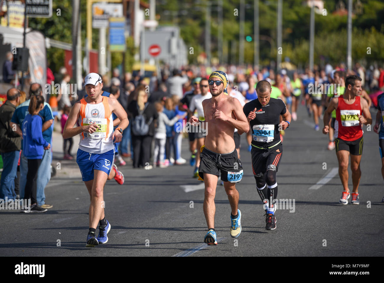 ATHENS,GREECE - NOV 13-2016: 34nd Athens Classic Marathon.Over 50,000 ...