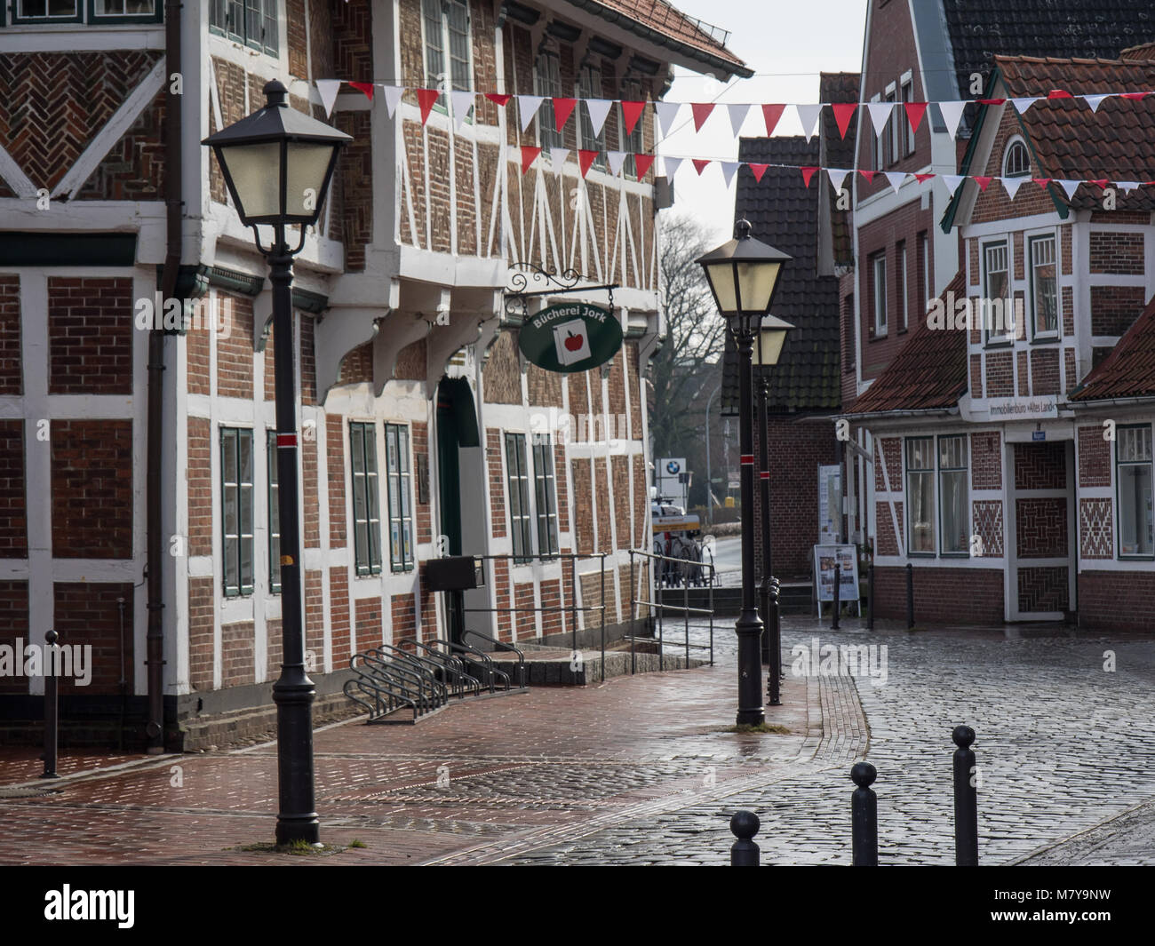 The small City of jork in germany Stock Photo - Alamy