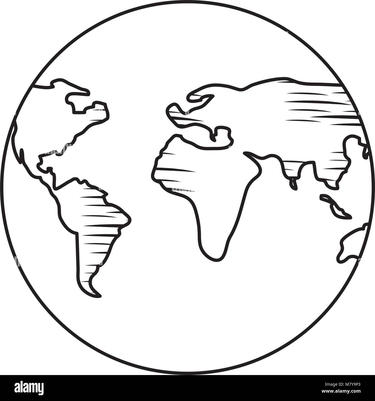 earth planet icon over white background, vector illustration Stock ...