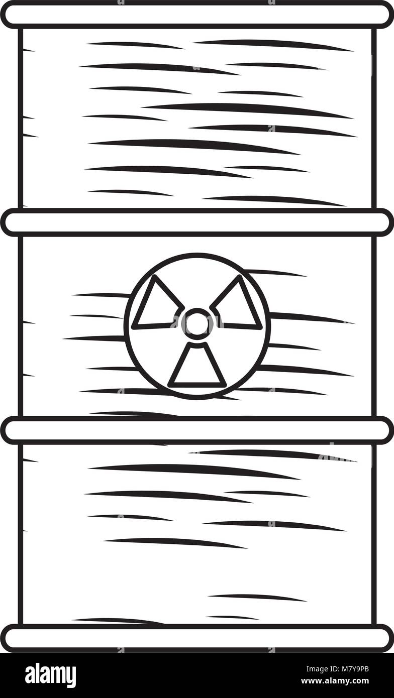 nuclear barrel icon over white background, vector illustration Stock ...