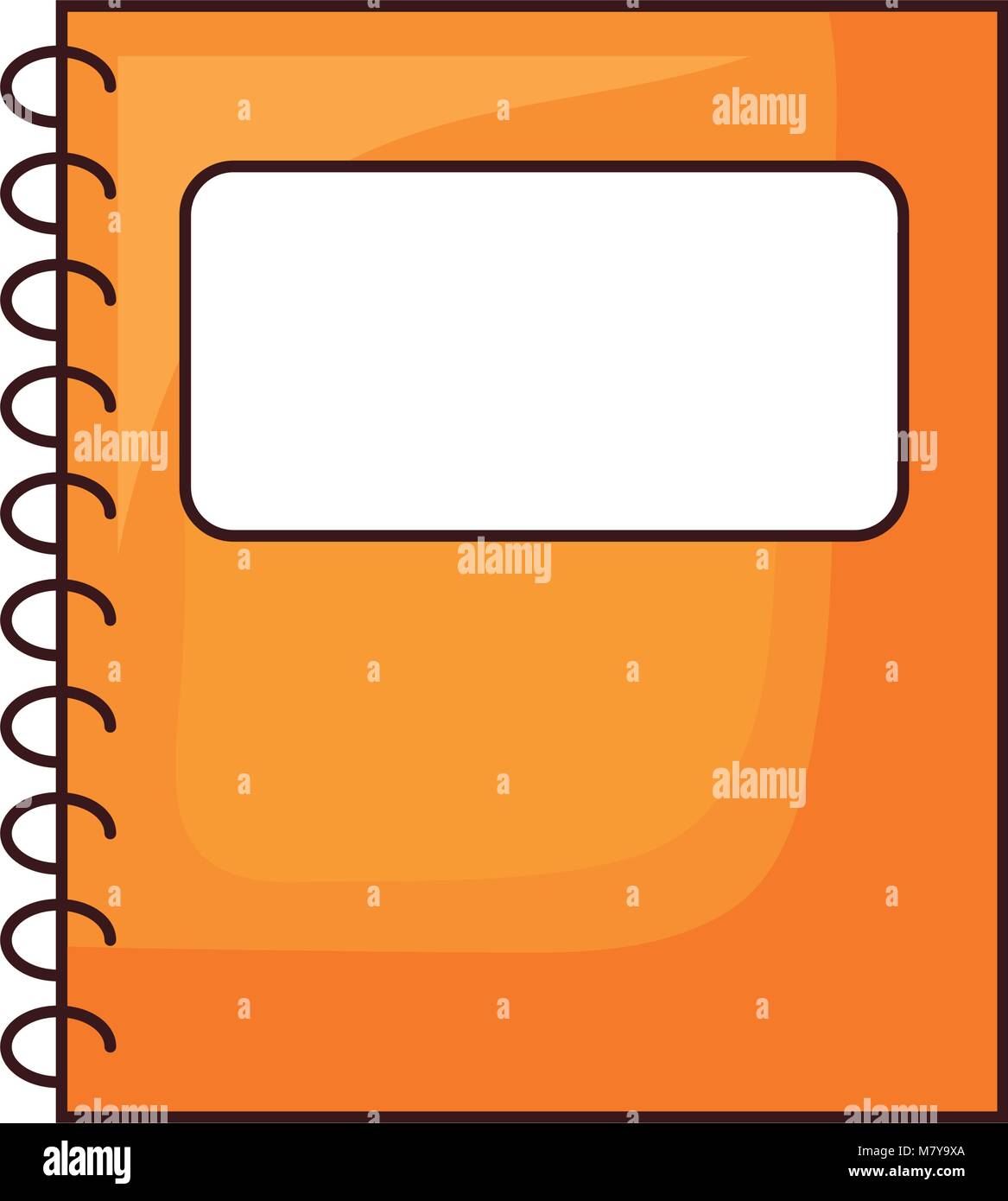 notebook icon over white background, colorful design. vector ...