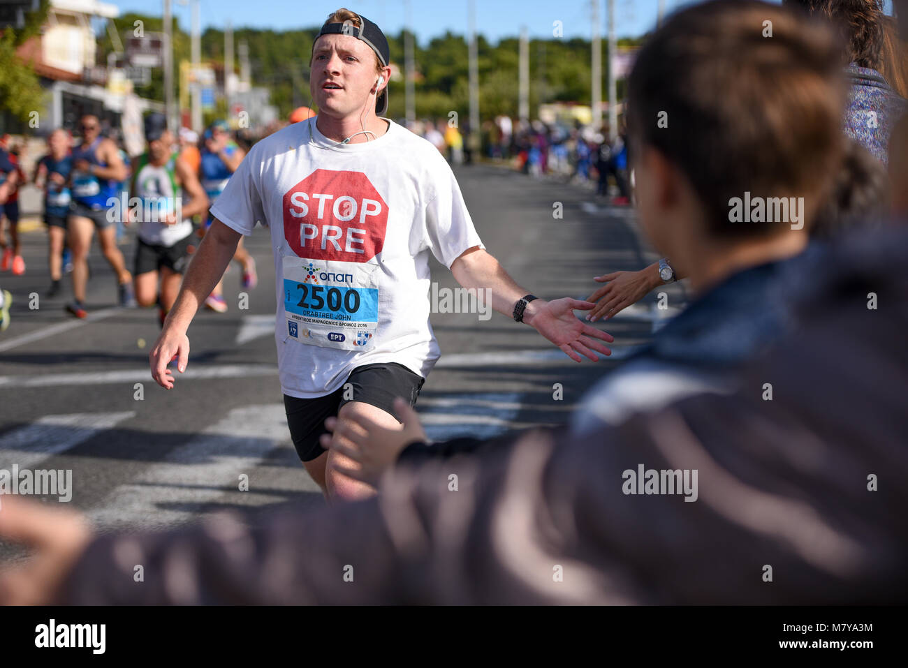 ATHENS,GREECE - NOV 13-2016: 34nd Athens Classic Marathon.Over 50,000 ...