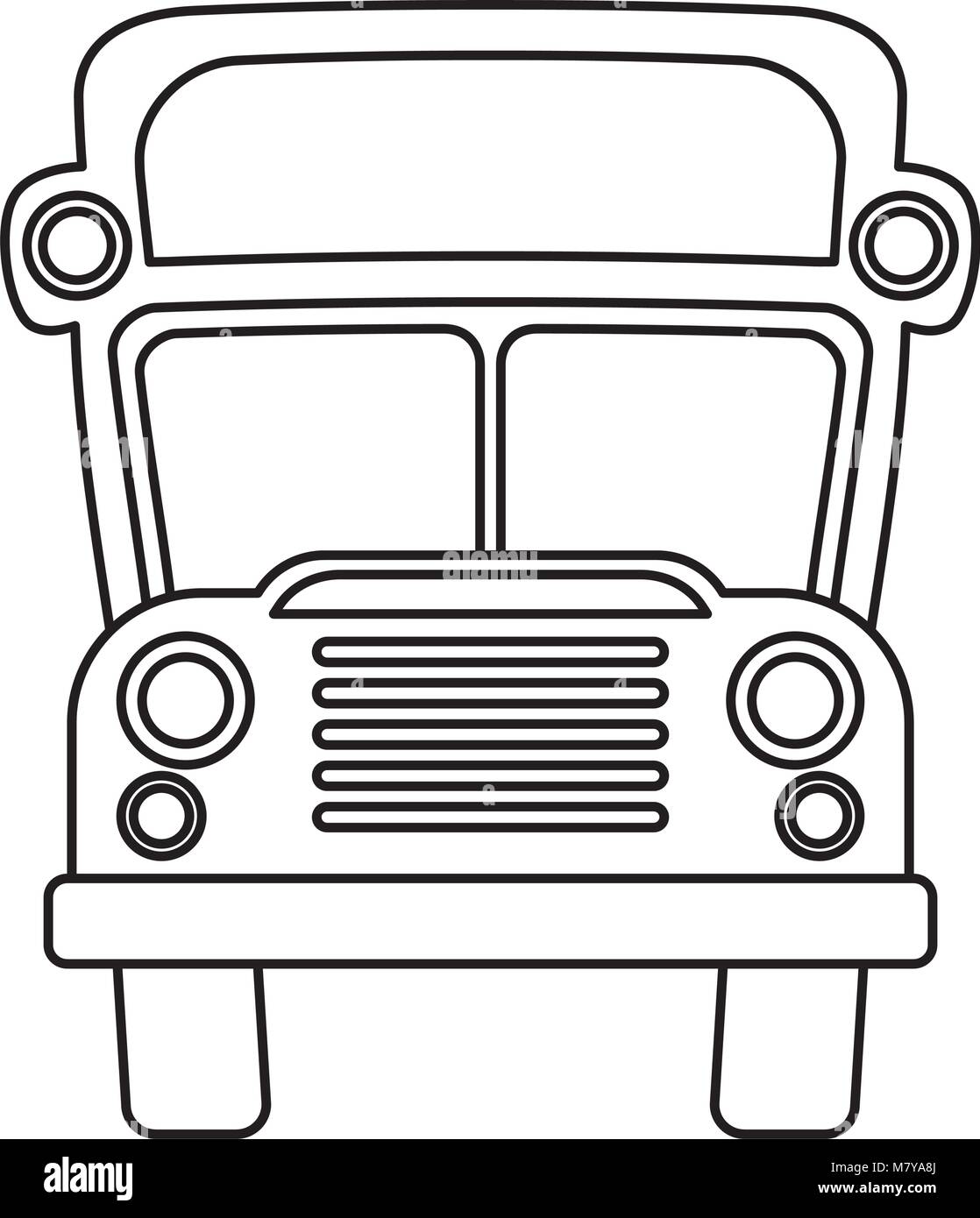 school bus icon over white background, vector illustration Stock Vector ...