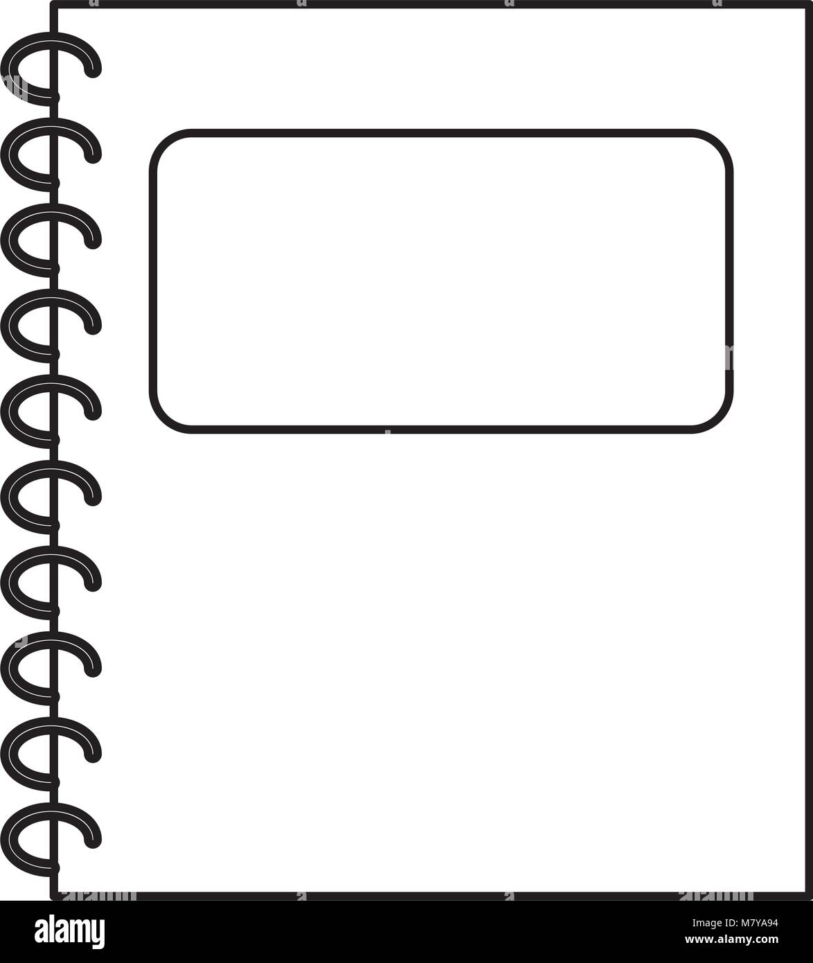 notebook icon over white background, vector illustration Stock Vector ...