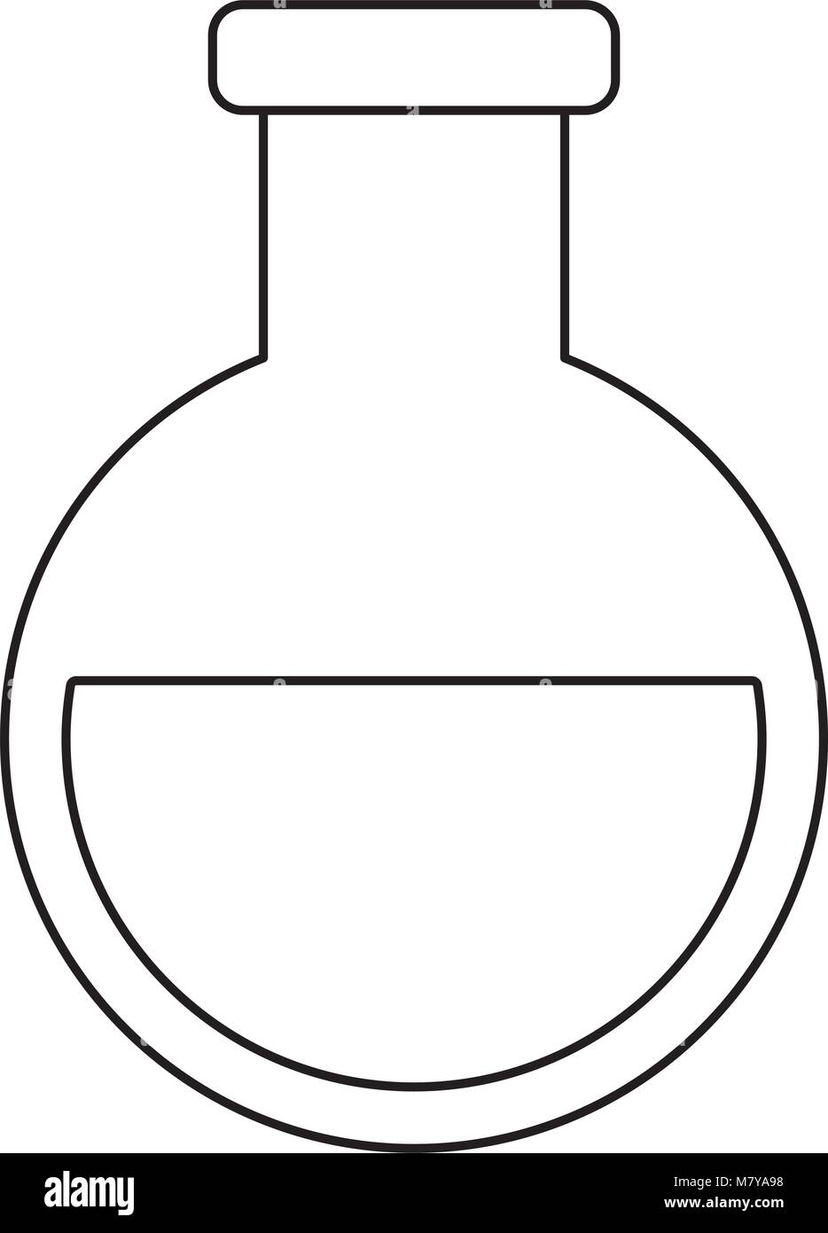 chemical flask icon over white background, vector illustration Stock ...