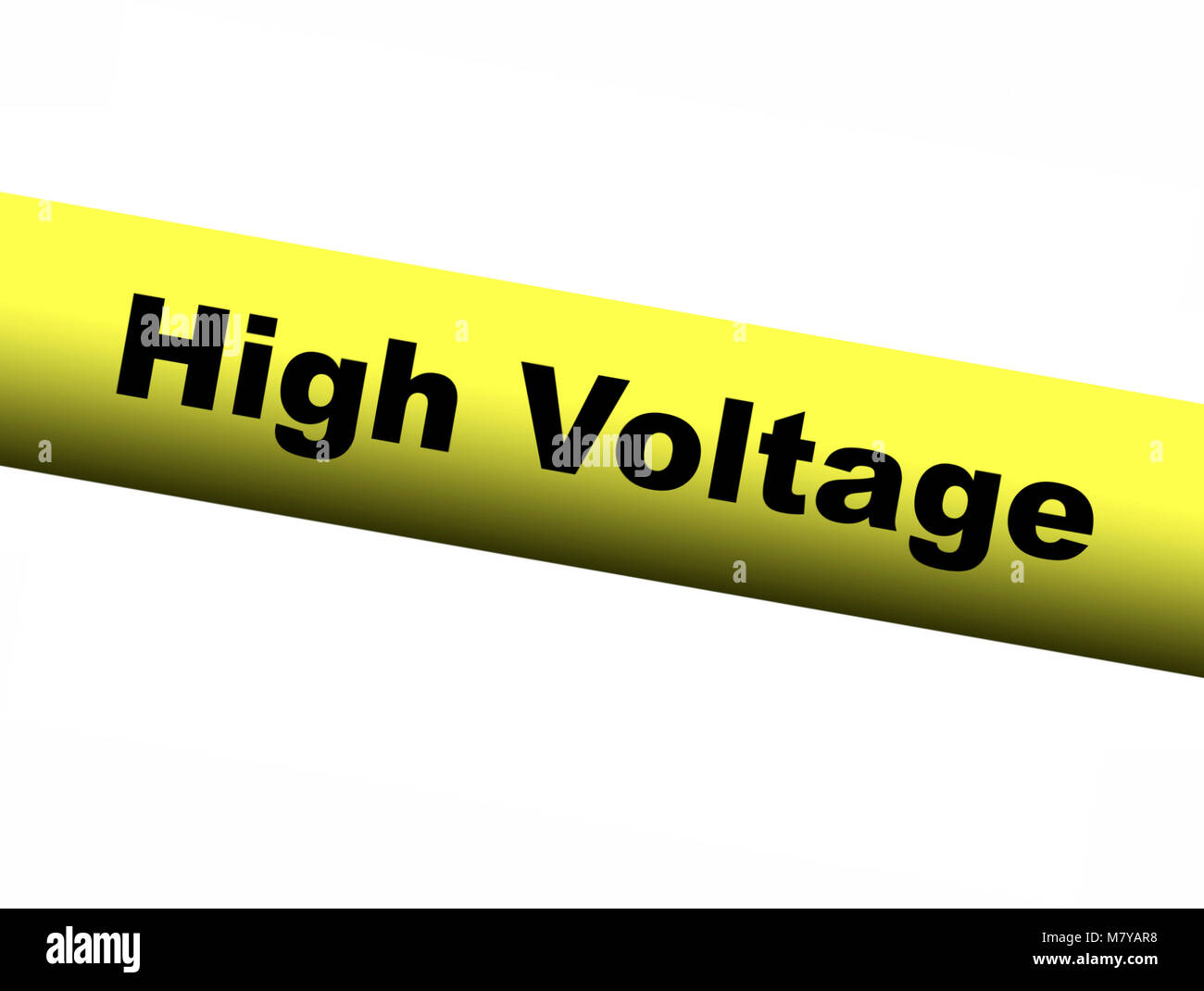 High Voltage Yellow Barrier Tape Stock Photo - Alamy