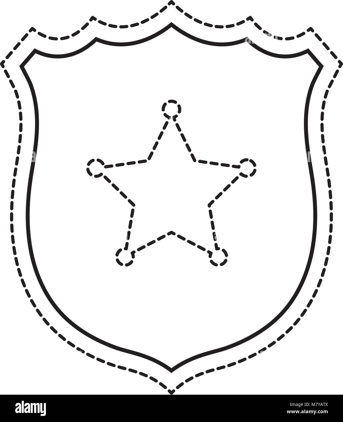 Sheriff shield icon over white background, vector illustration Stock ...