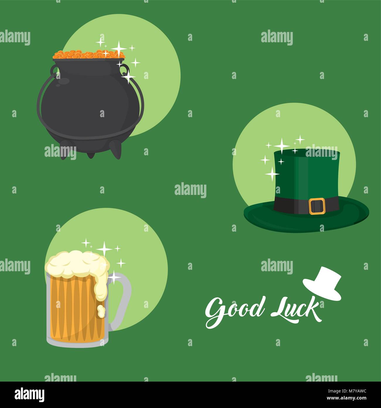 Good luck and saint patricks day symbols Stock Vector Image & Art - Alamy