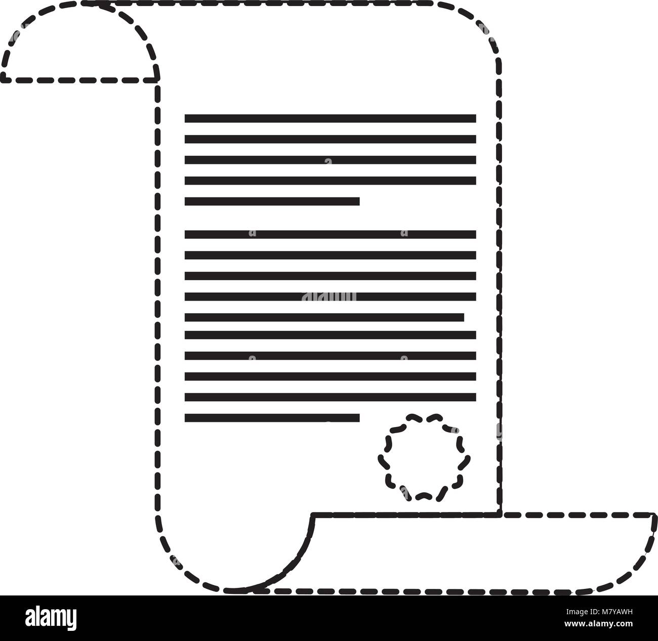 contract document icon over white background, vector illustration Stock ...