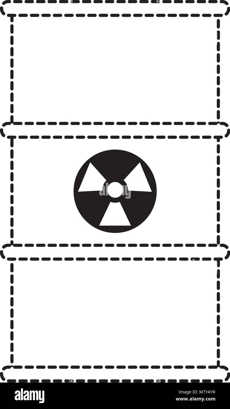 nuclear barrel icon over white background, vector illustration Stock ...