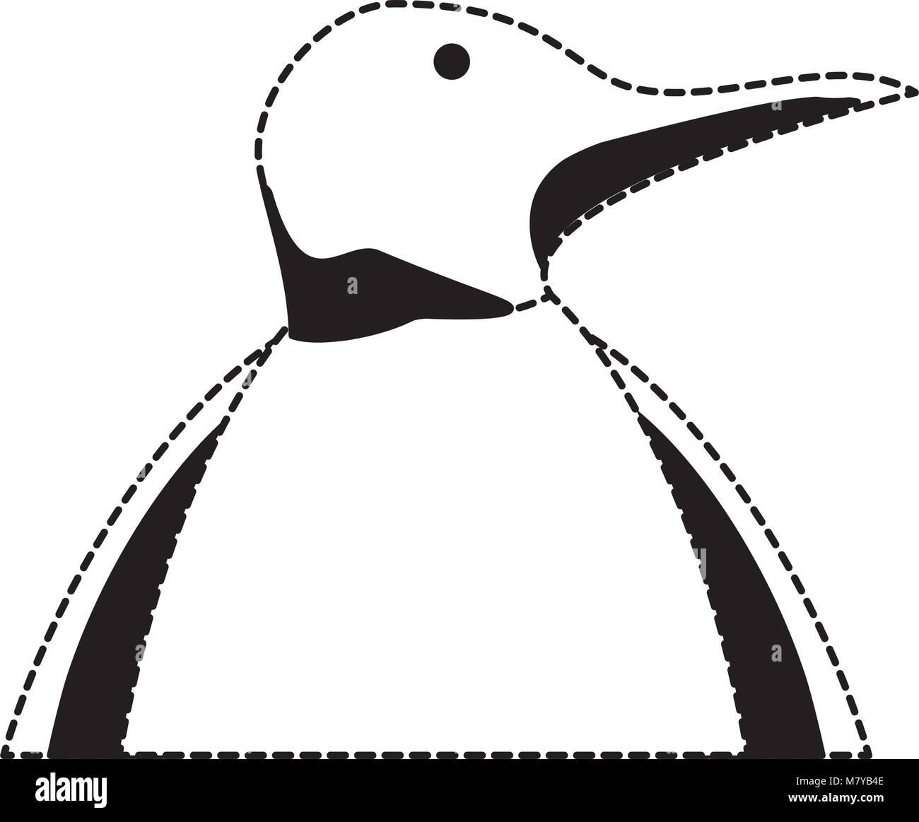 Cute penguin icon over white background, vector illustration Stock ...