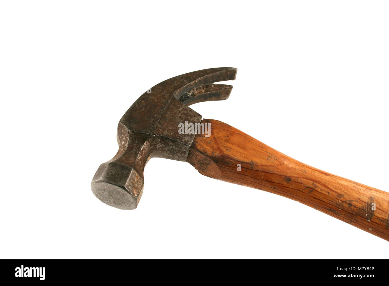 A Isolated old hammer on white Stock Photo - Alamy