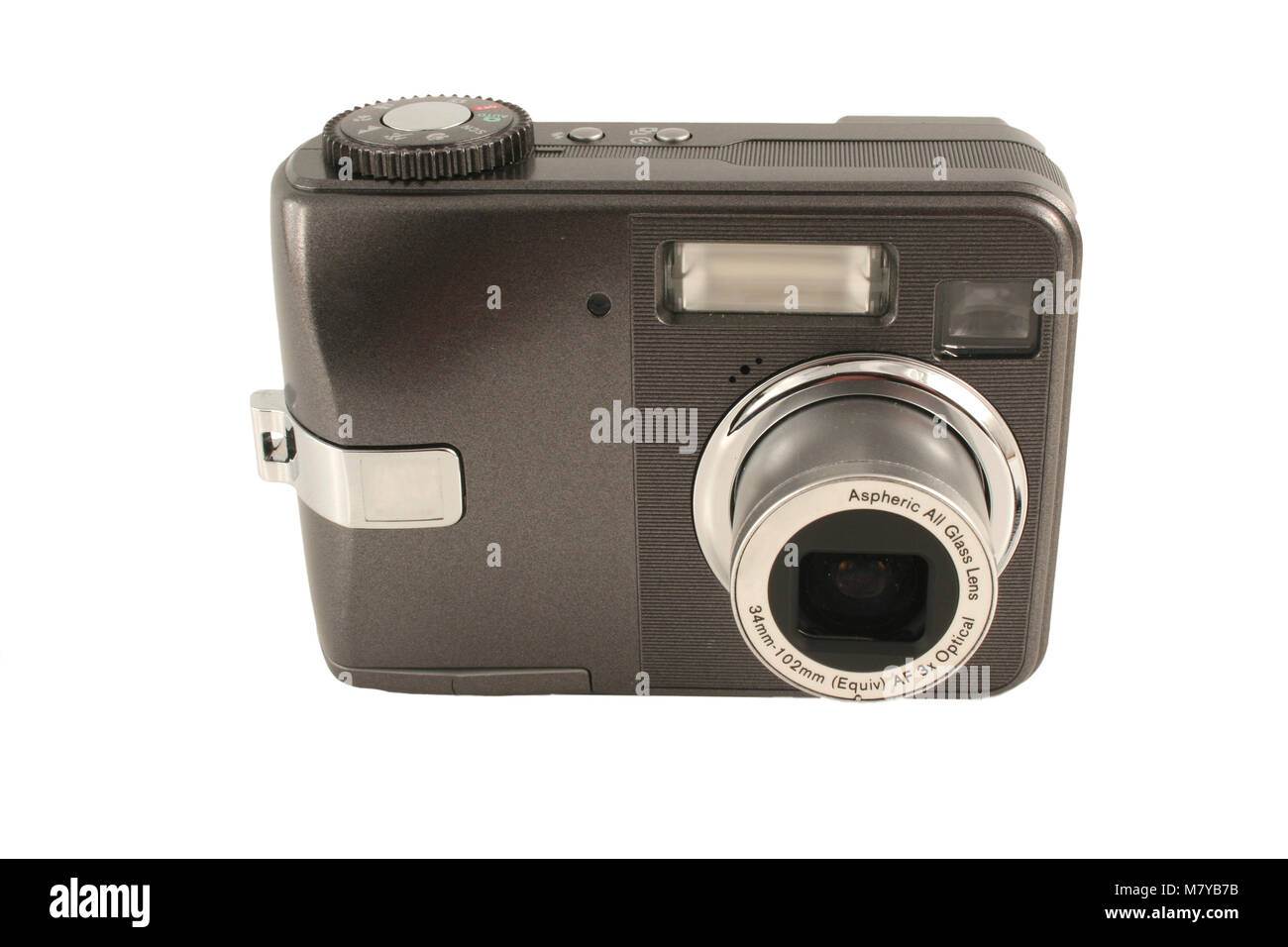 A Isolated digital camera front on white Stock Photo - Alamy