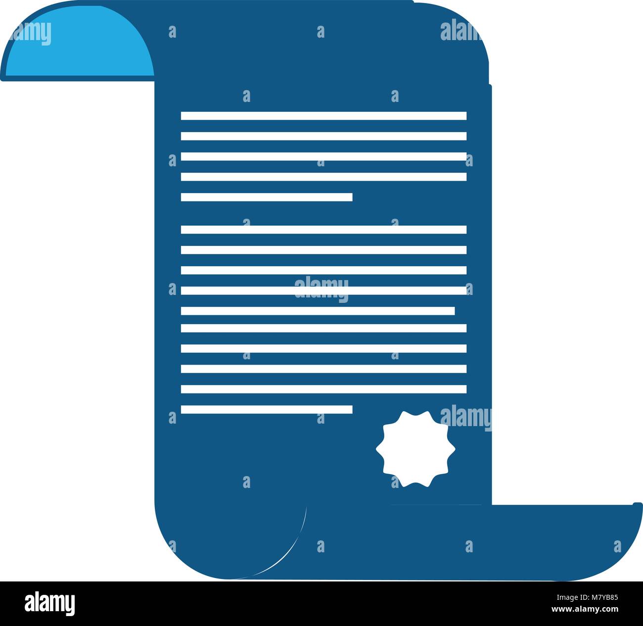 contract document icon over white background, vector illustration Stock ...