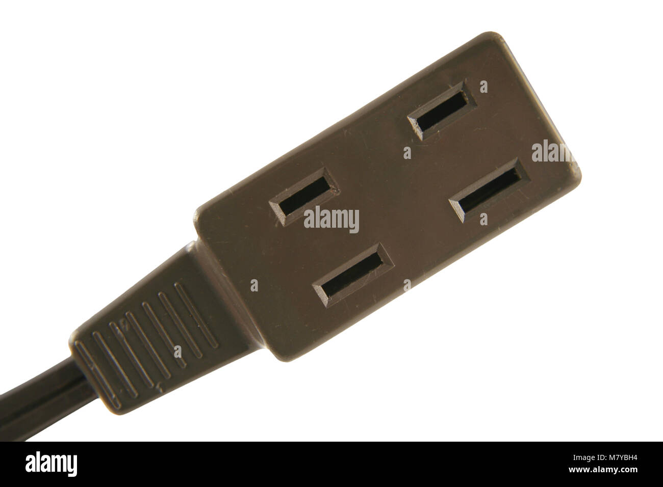 A Isolated Electric cord socket Stock Photo - Alamy