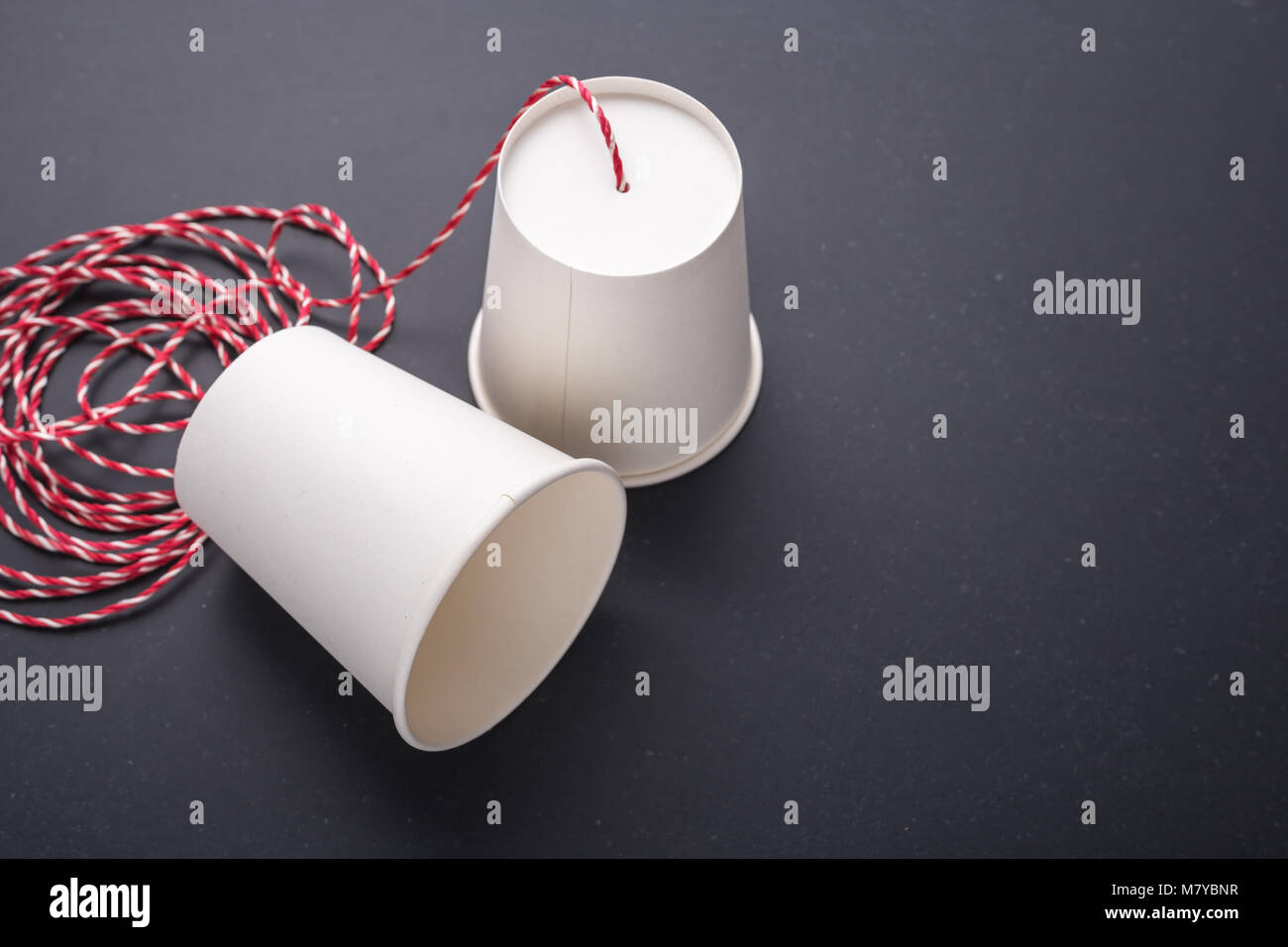 Cup and string phone hi-res stock photography and images - Alamy