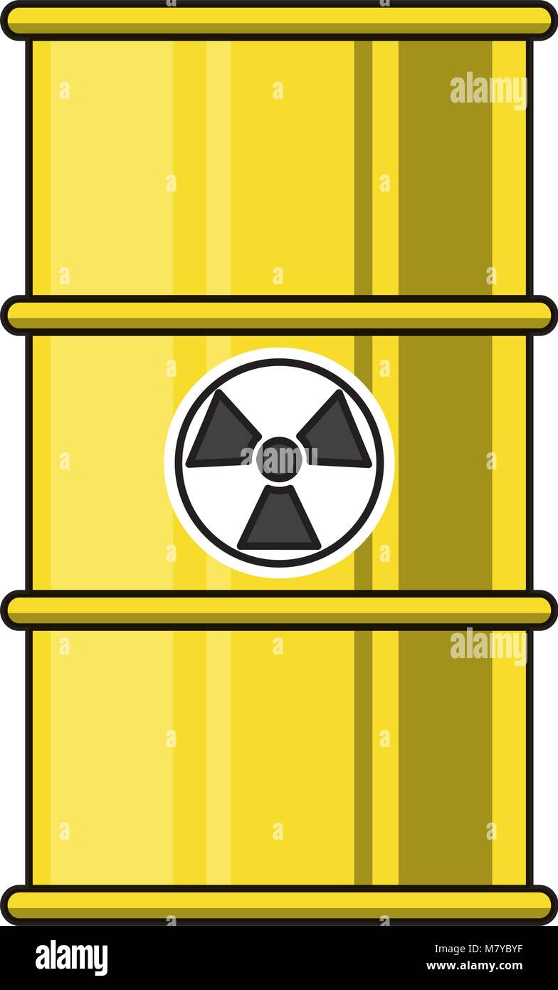 nuclear barrel icon over white background, colorful design. vector ...