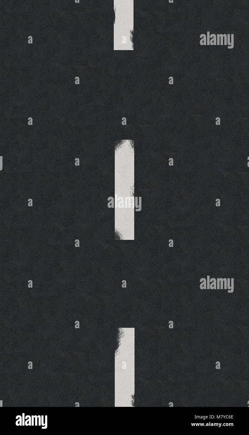 Single white line road background Stock Photo - Alamy