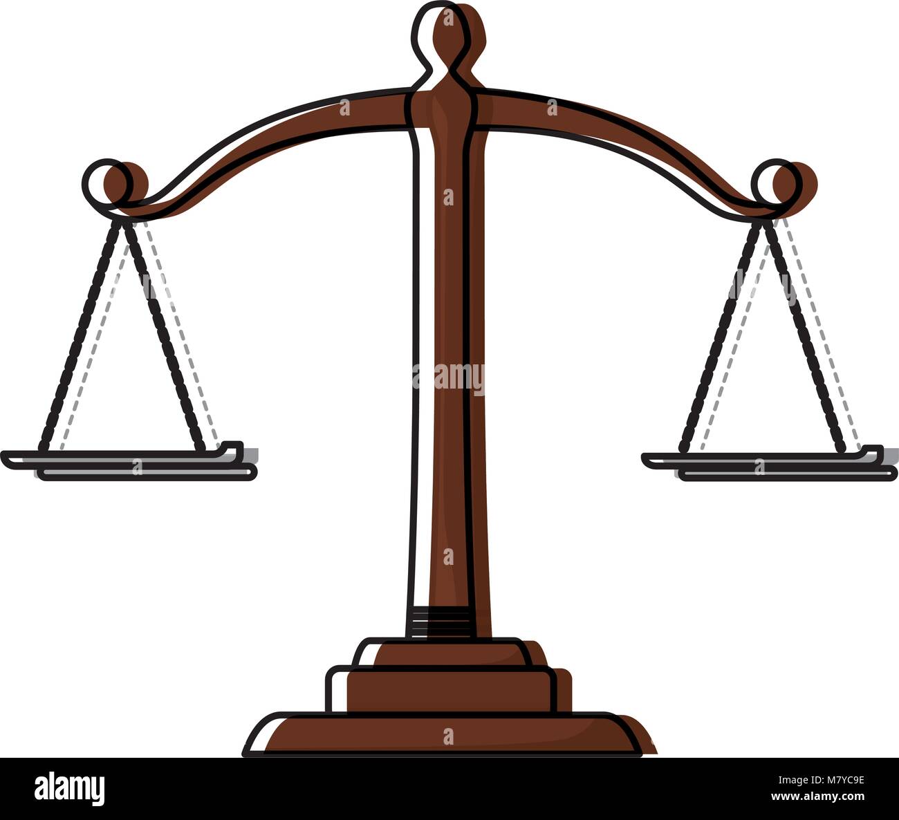 law scale icon over white background, colorful design. vector ...