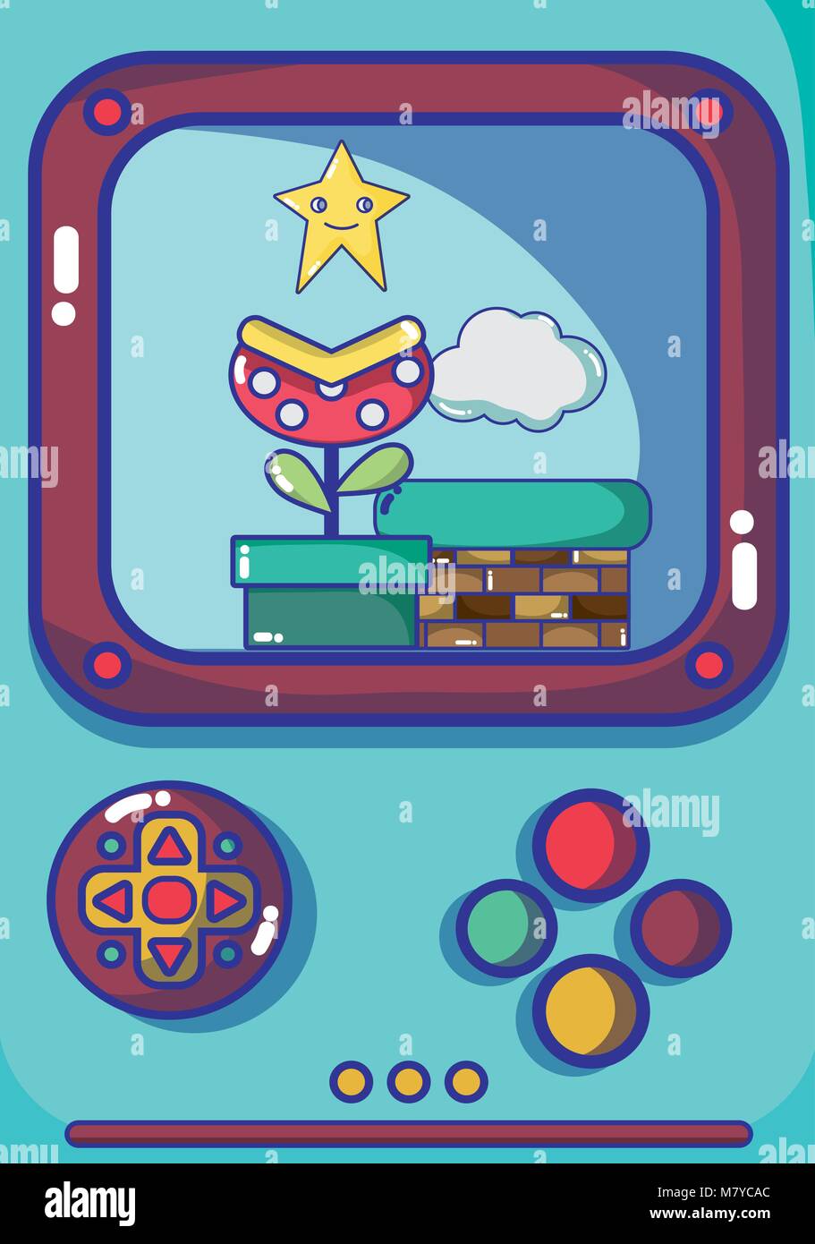 Videogame scenery on retro console Stock Vector Image & Art - Alamy