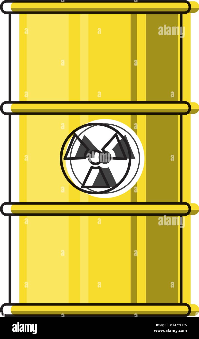 nuclear barrel icon over white background, colorful design. vector ...