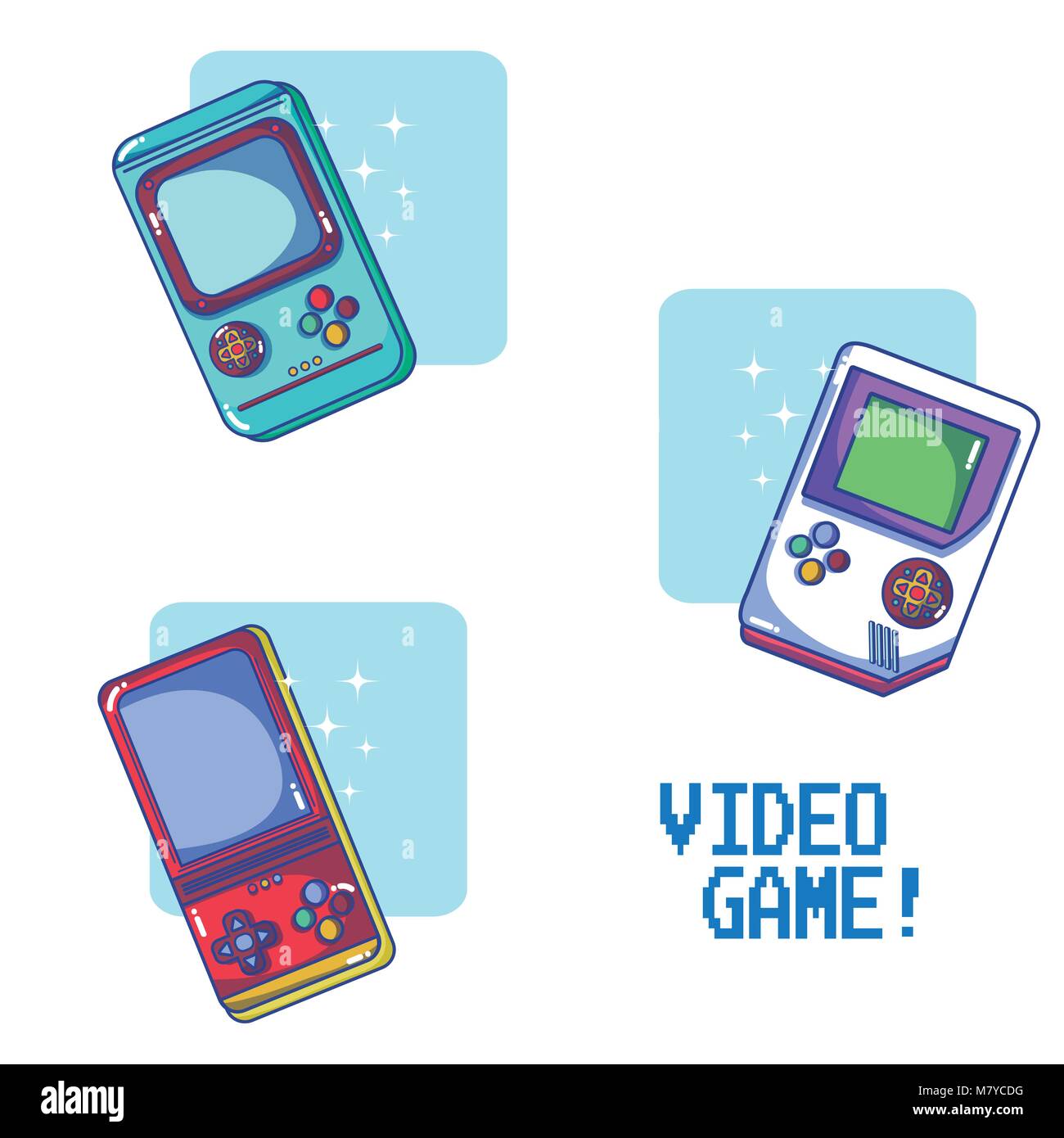 Videogame retro portable consoles Stock Vector Image & Art - Alamy